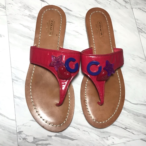 Coach | Shoes | Coach Pink Sandals | Poshmark